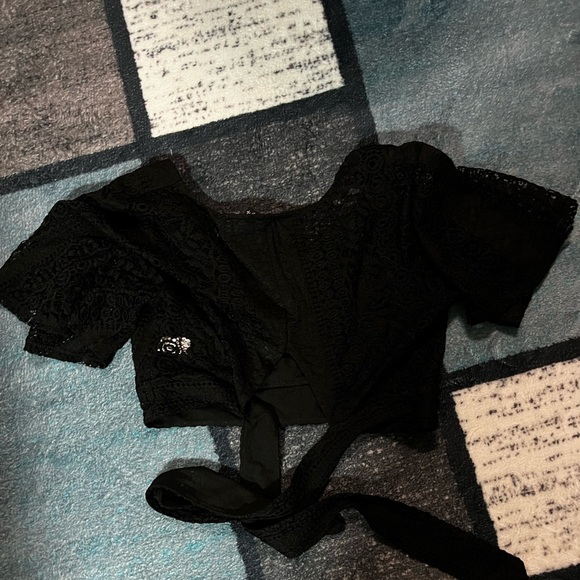 Express | Tops | Express Lace Wrap Around Crop Top | Poshmark